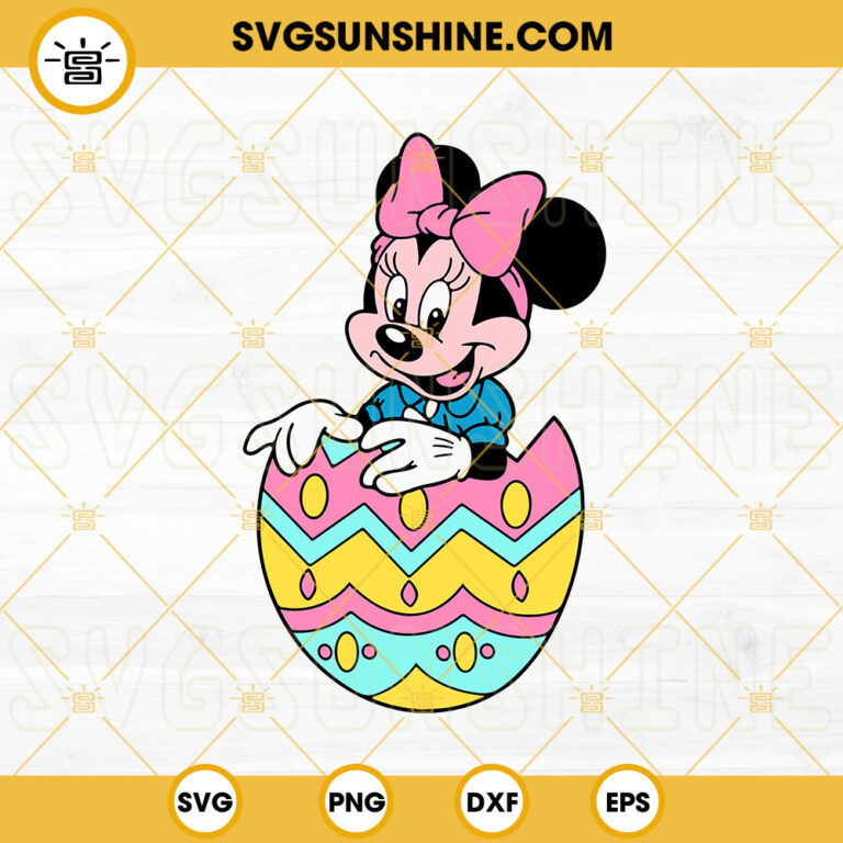 Minnie In Easter Egg SVG, Mouse Easter SVG, Cute Disney Easter Day SVG ...