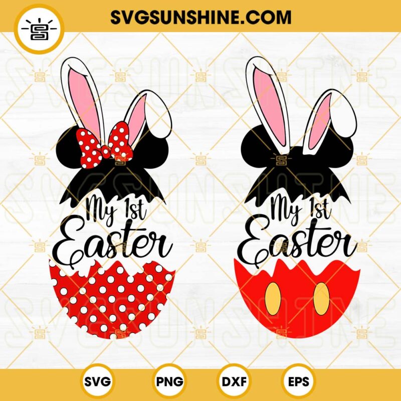 Mickey Mouse Head Easter Eggs SVG, Disney Mickey Easter SVG, Easter ...