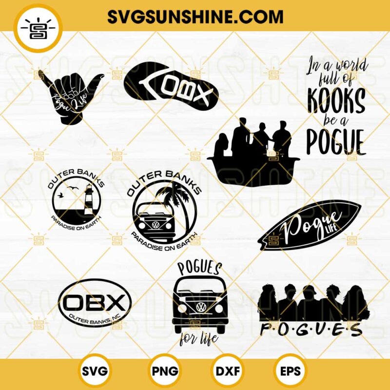 Outer Banks Pogue Life SVG Bundle, Hippie Van SVG, Summer Time SVG PNG ...
