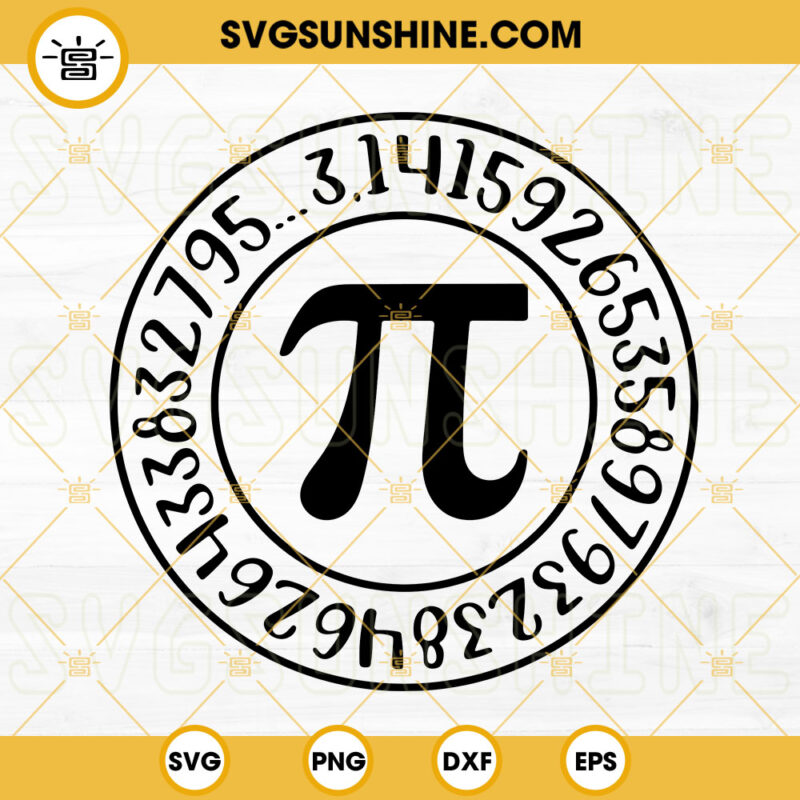 Pi Logo SVG, 3 14 Number SVG, Mathematics SVG, Pi Day SVG PNG DXF EPS ...