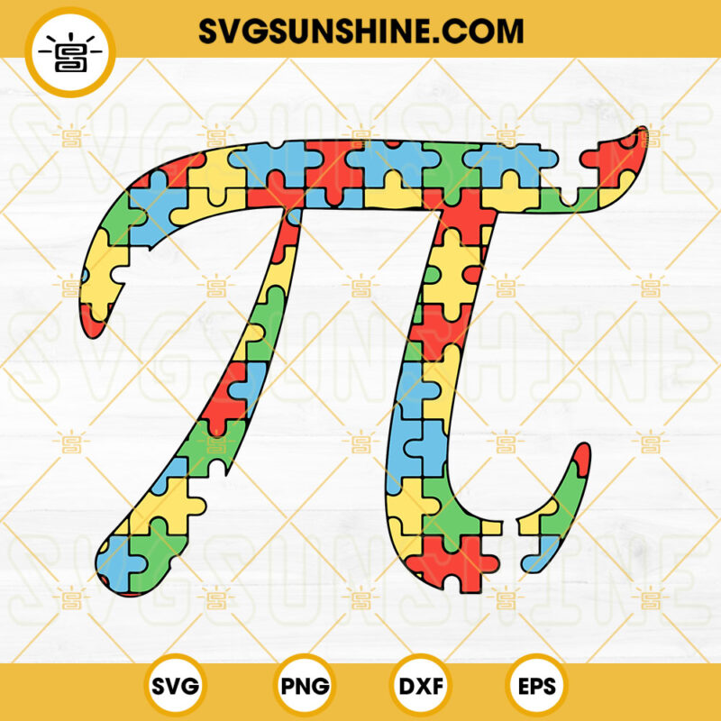Pi Puzzle SVG, Elementary Teacher SVG, Math SVG, Autism Awareness Pi ...