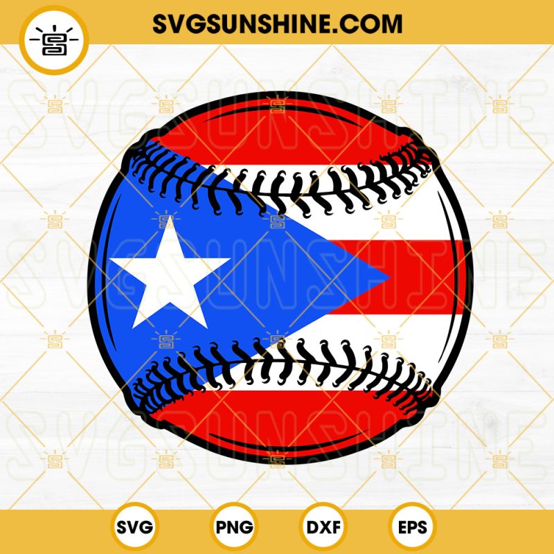 Puerto Rico Baseball Ball SVG, PR Baseball Team SVG, 2023 World ...