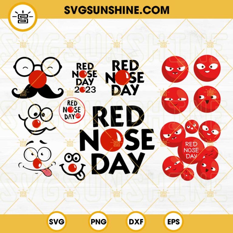 Hello Kitty Red Nose Day SVG, Children SVG, Cute Red Nose SVG PNG DXF ...