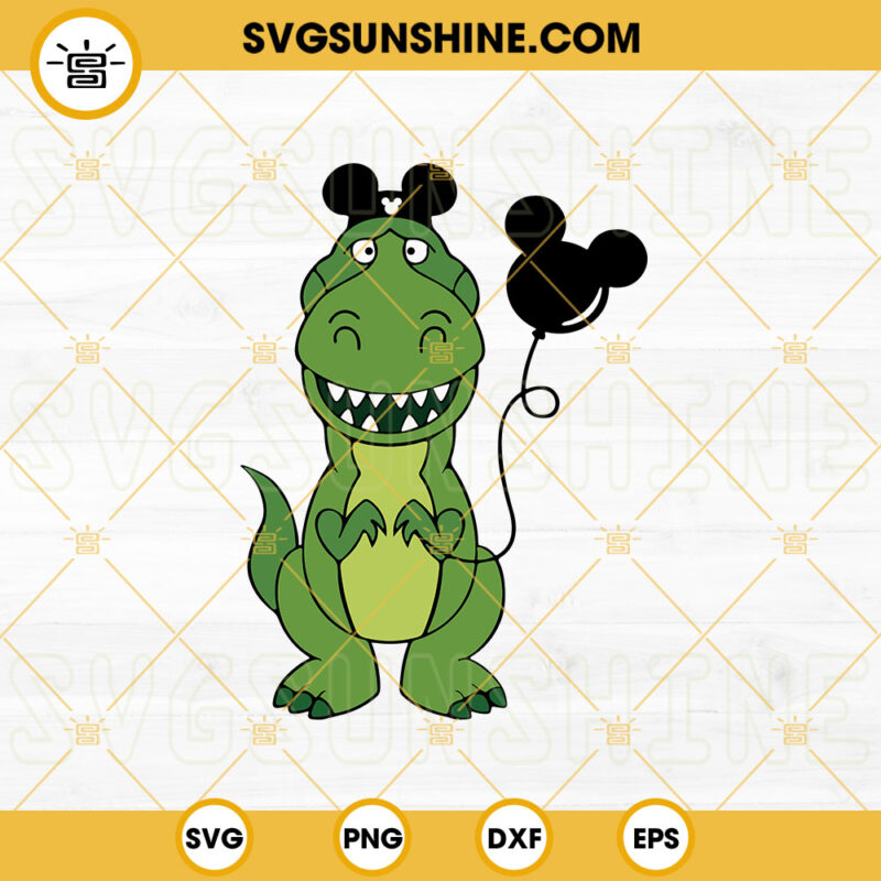Rex With Mickey Balloon SVG, Disney Mickey Mouse SVG, Toy Story SVG PNG ...