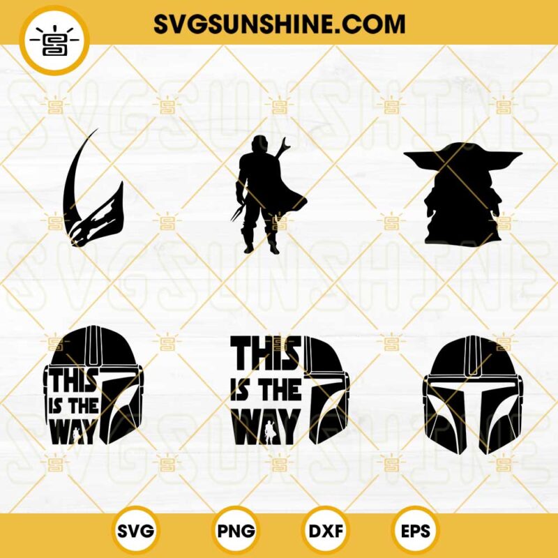 Star Wars Mandalorian SVG Bundle, Mandalorian Helmet SVG, This Is The ...