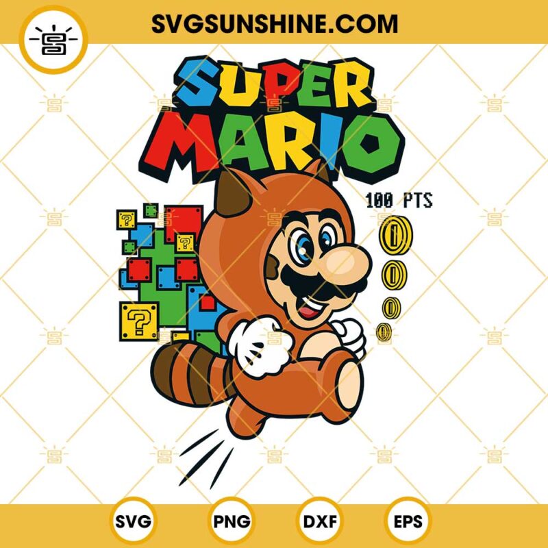 Super Mario Bros 3 SVG, Tanooki Mario SVG, Game Series Characters SVG ...