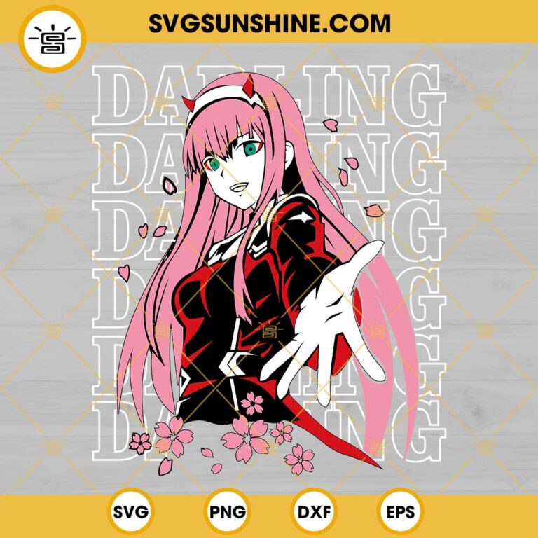 Zero Two SVG, Darling in the Franxx SVG PNG DXF EPS Cricut