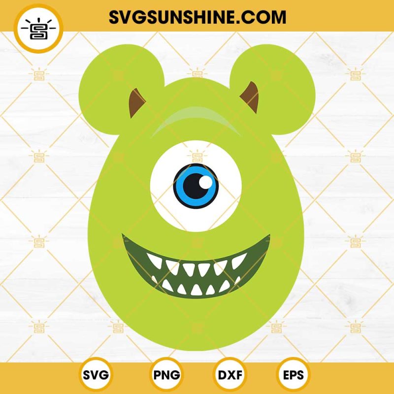 Mike Wazowski Easter Egg SVG, Monsters Inc Easter SVG, Disney Cartoon ...