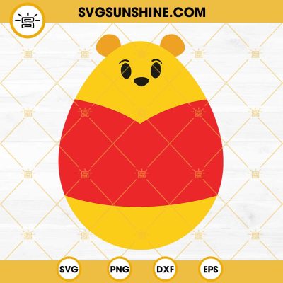 Pooh Bear Easter Egg SVG, Winnie The Pooh Easter SVG, Easter Disney SVG ...