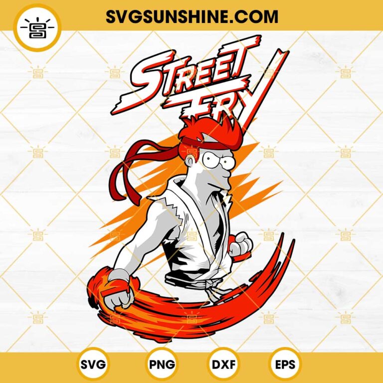 Bart Street Fighter SVG, Bart Simpson SVG PNG DXF EPS Cricut