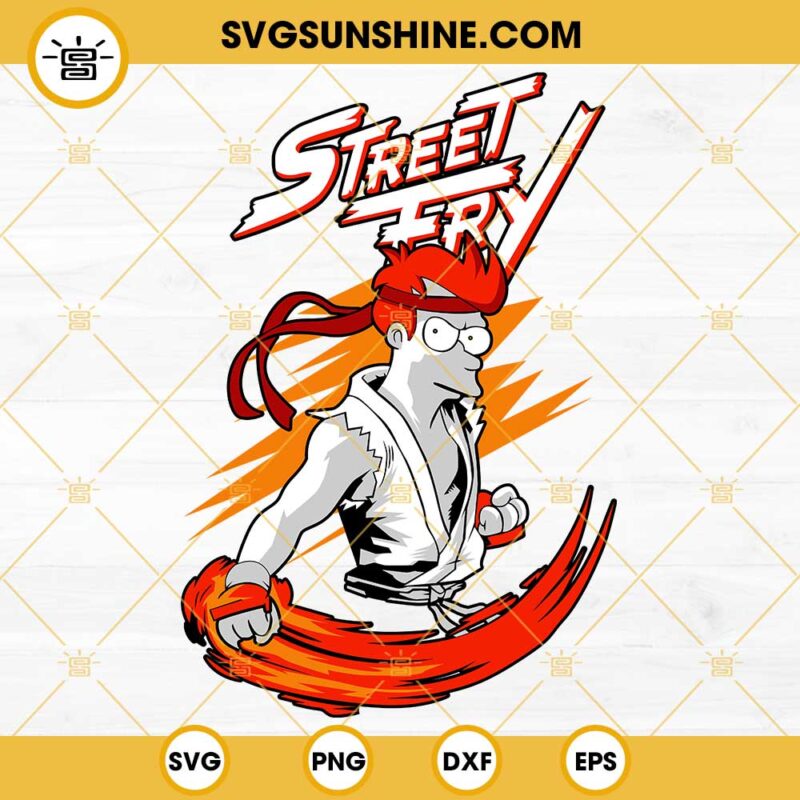 Bart Street Fighter SVG, Bart Simpson SVG PNG DXF EPS Cricut