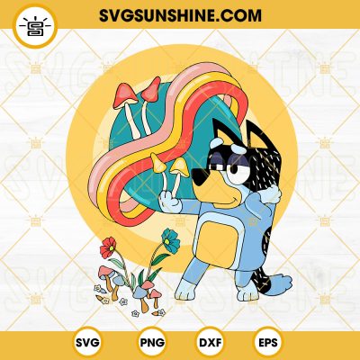 Bandit Heeler SVG, Cottagecore Blue Heeler SVG, Bluey Dad SVG PNG DXF EPS