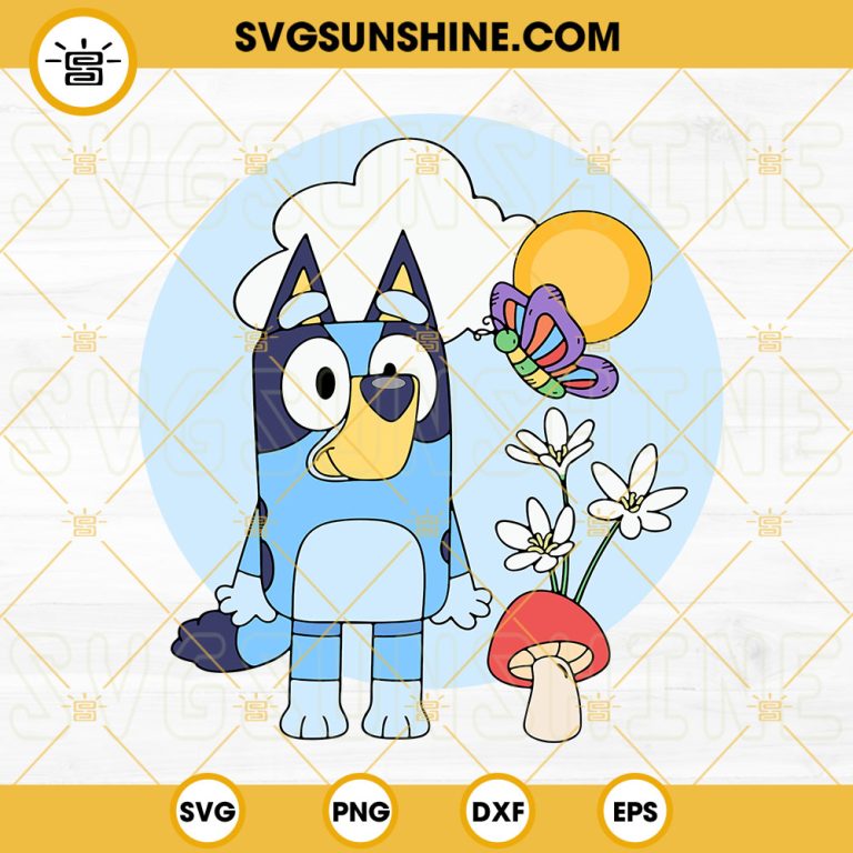 Bluey Heartbeat SVG, Bluey Dog Lover SVG PNG DXF EPS Cut Files