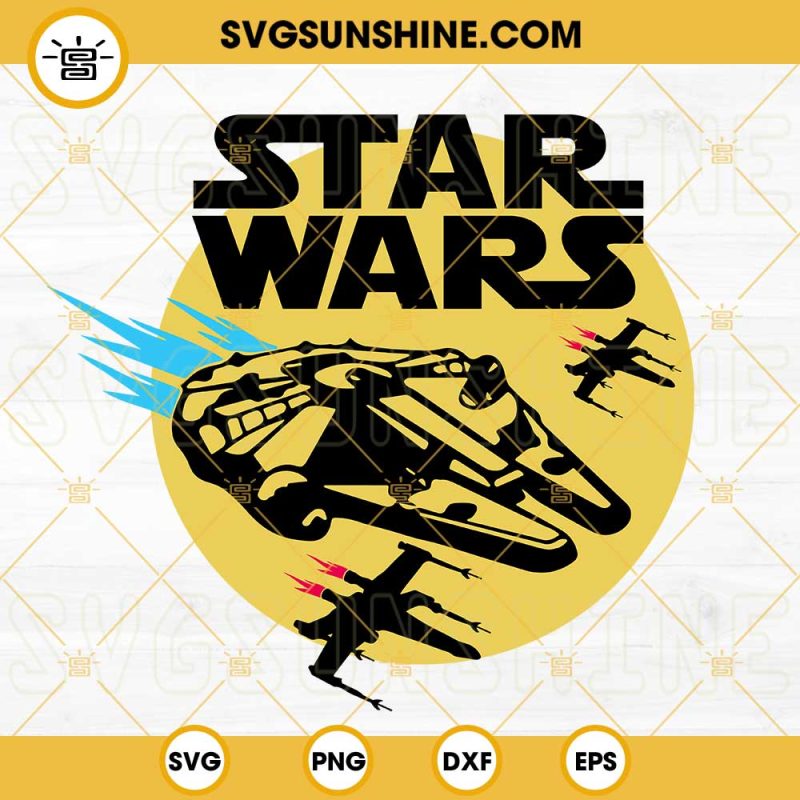 Millennium Falcon Star Wars SVG, The Galaxy SVG, The Mandalorian SVG ...