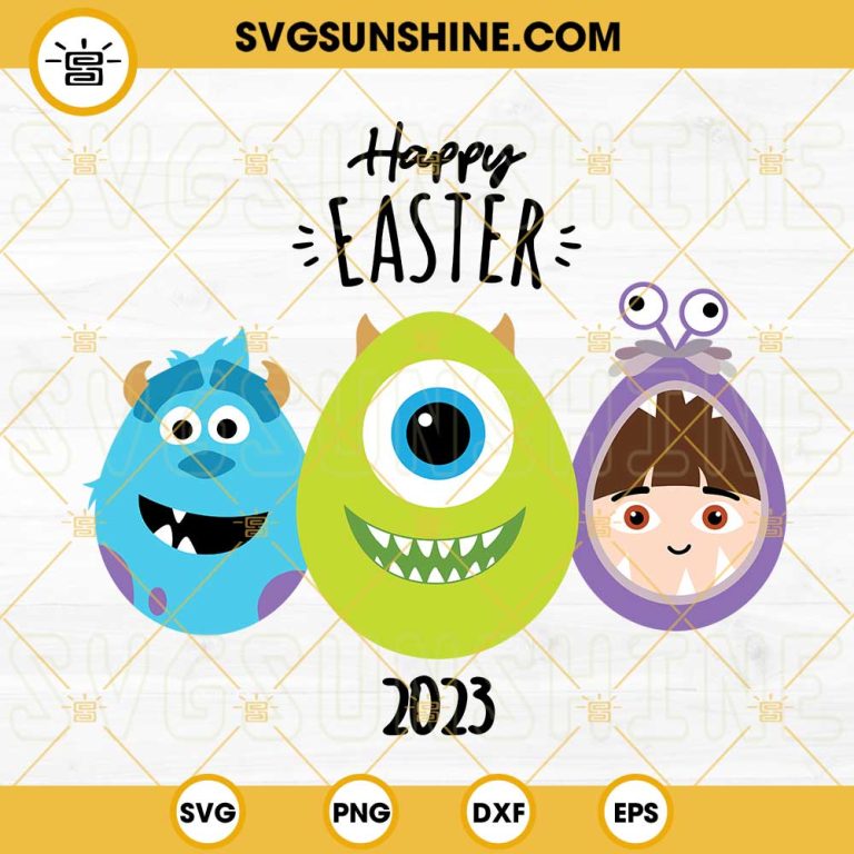 Monster Inc Easter Eggs Happy Easter 2023 SVG, Easter Cartoon SVG ...