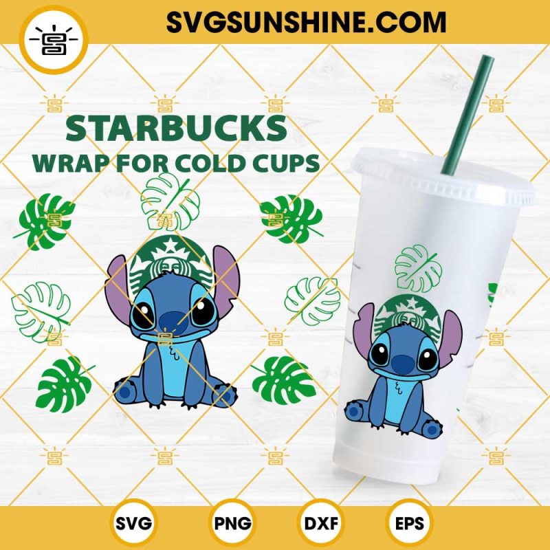 Stitch Starbucks Wrap SVG, Lilo Stitch Starbucks Cup SVG, Disney Venti ...
