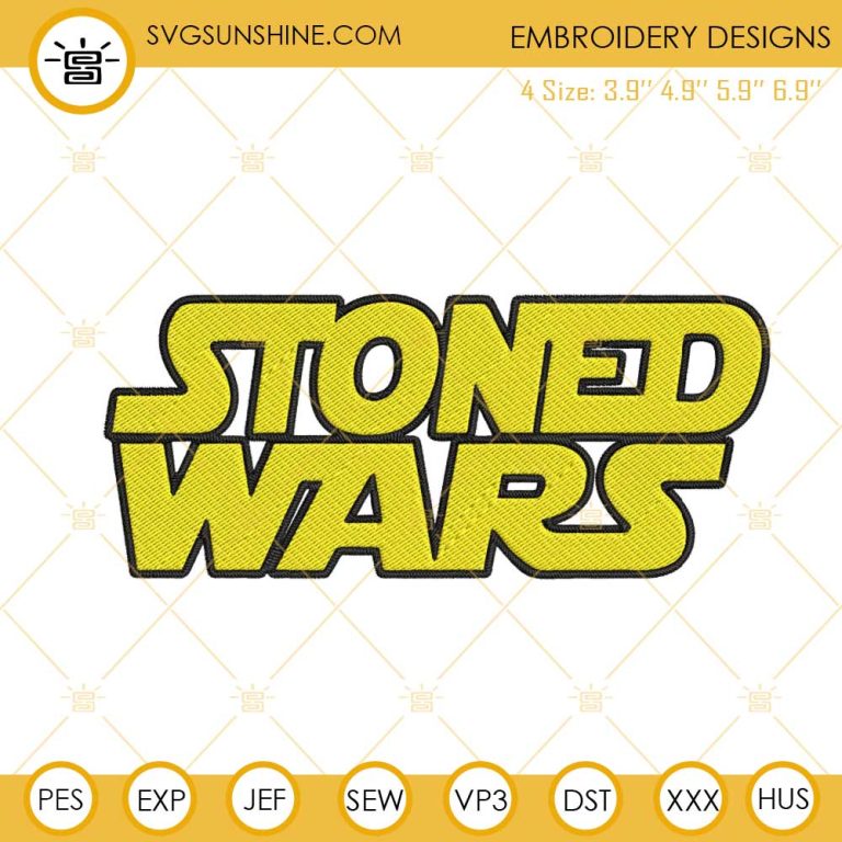 Stoned Wars Embroidery Designs, Star Wars Weed Marijuana Machine ...