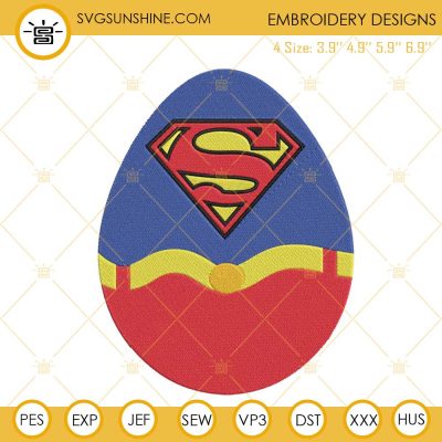 Superman Easter Egg Embroidery Designs, DC Comics Hero Machine ...