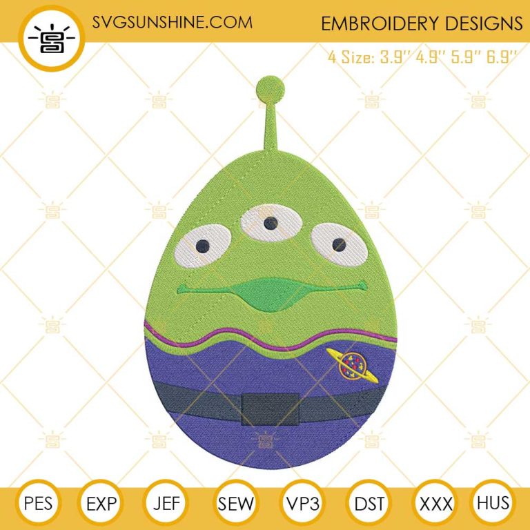 Toy Story Alien Easter Egg Embroidery Designs, Disney Cartoon ...
