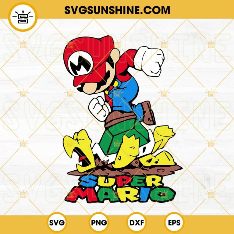 Super Mario Jumping On Koopa SVG, Super Mario 2023 SVG, The Super Mario ...