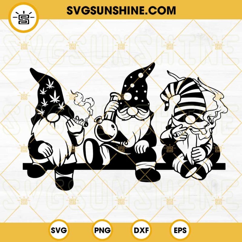 Gnomes Smoking Weed SVG, Cannabis Blunt SVG, Marijuana SVG, Gnome Happy ...