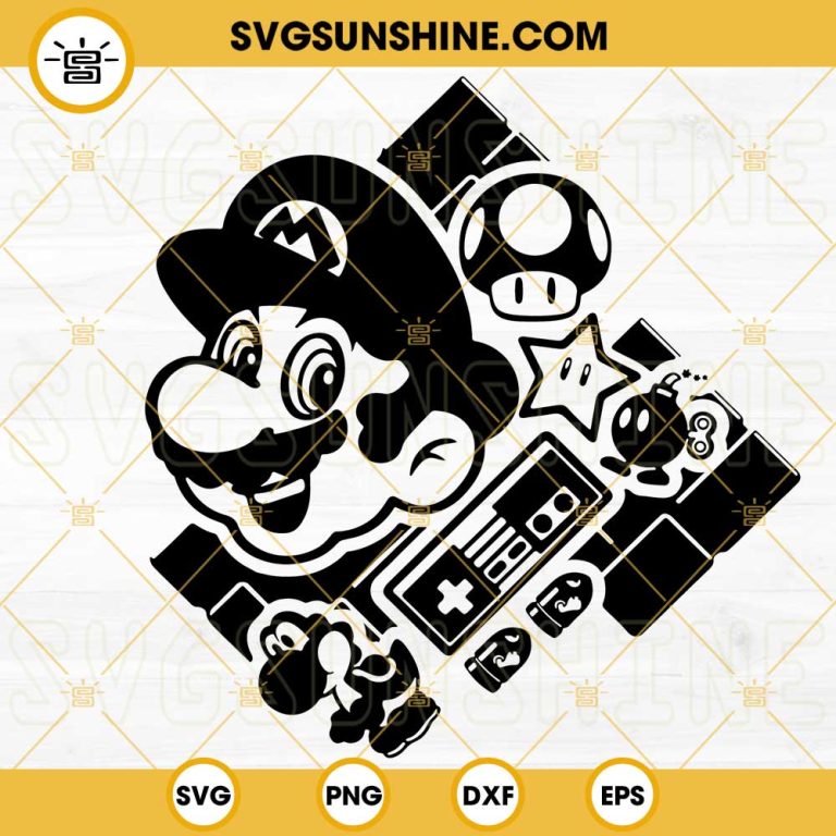 Super Mario Video Game SVG, Super Mario Bros SVG, Nintendo Game SVG PNG ...