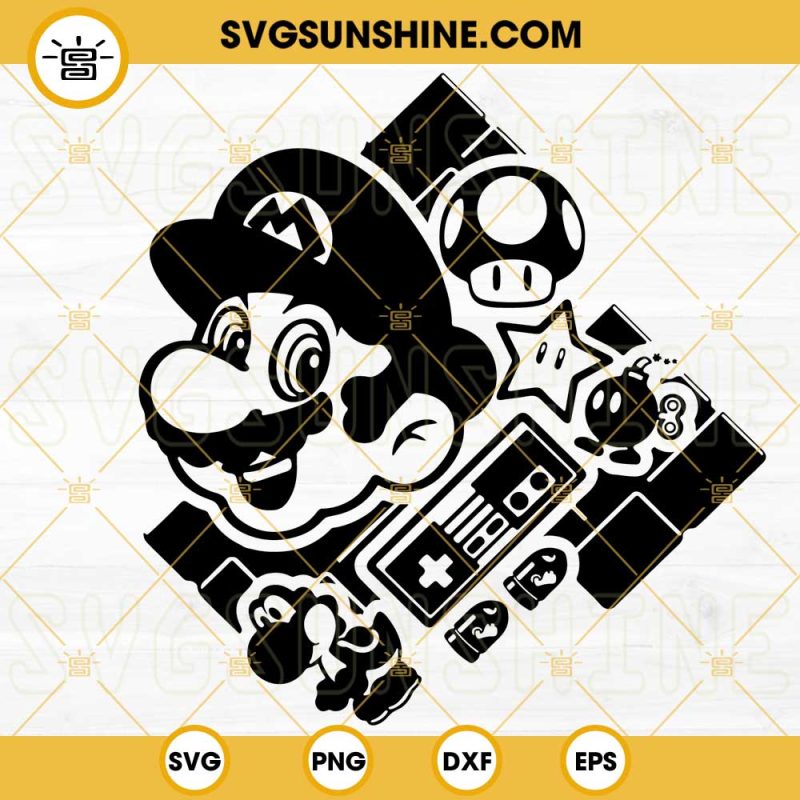 Super Mario Video Game SVG, Super Mario Bros SVG, Nintendo Game SVG PNG ...