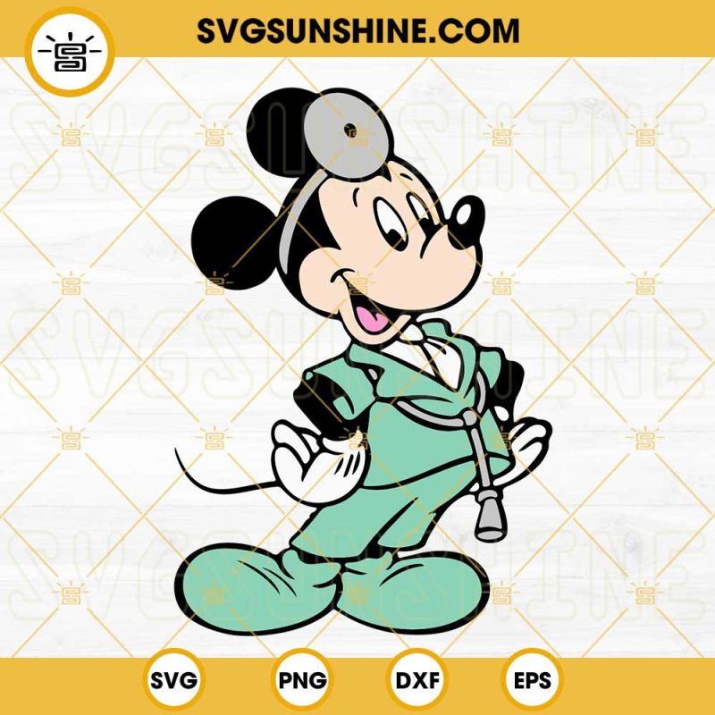 Mickey Doctor SVG, Mouse Nurse SVG, Disney Medical SVG PNG DXF EPS Cut ...