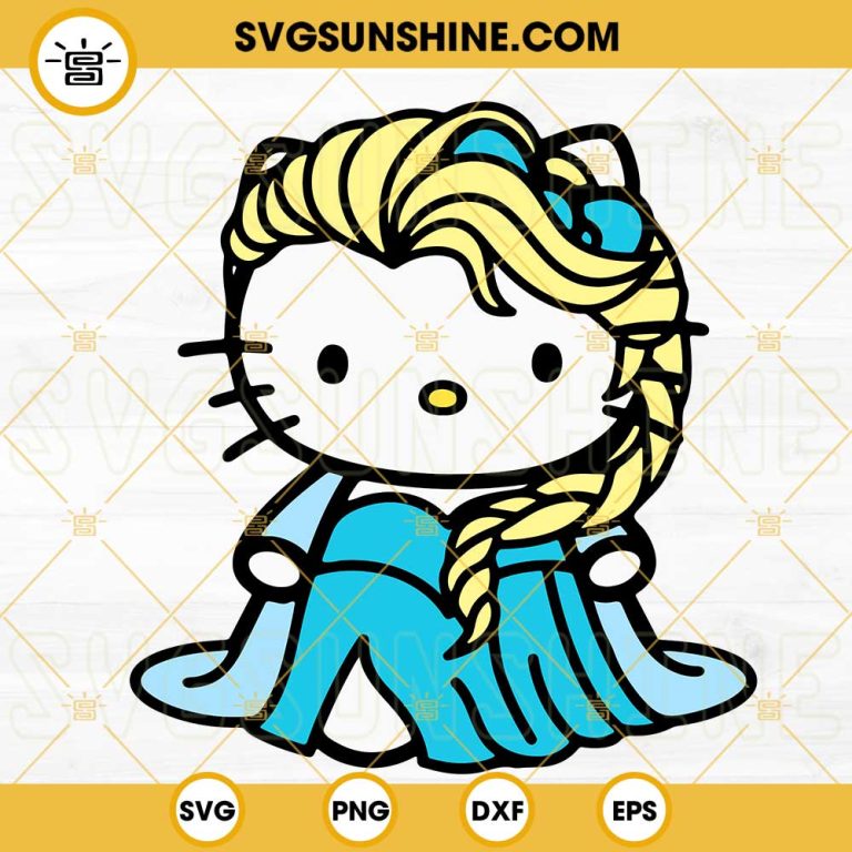 Elsa Hello Kitty SVG, Hello Kitty Disney Princess SVG, Frozen SVG PNG ...