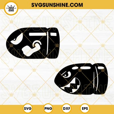 Bullet Bills SVG, Mario Bullet SVG, The Super Mario Bros SVG PNG DXF ...