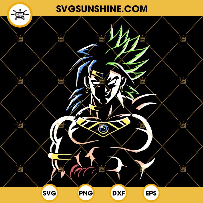 Broly Super Sayan SVG, Dragon Ball Super SVG PNG DXF EPS Cricut