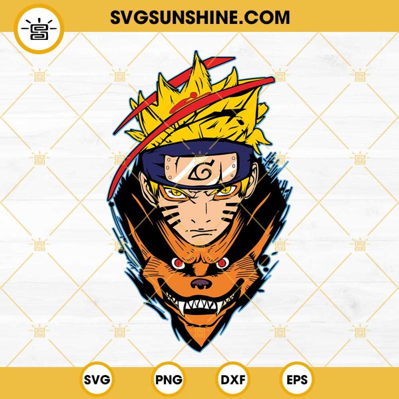 Naruto And Kurama SVG, Naruto Anime Shippuden SVG PNG DXF EPS Cricut