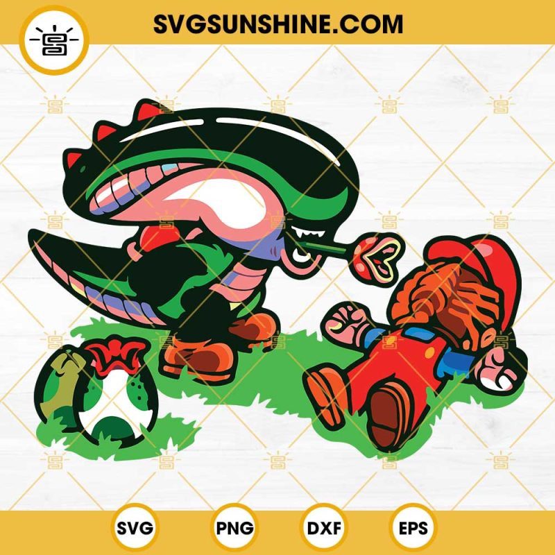 Super Mario Alien SVG, Super Mario Bros Movies Day SVG PNG DXF EPS Cricut