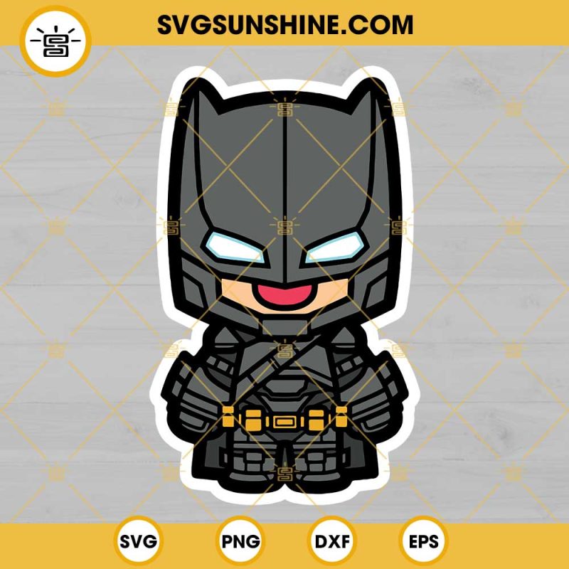 Batman SVG, Batman And Super Man DC Chibi SVG PNG DXF EPS Cricut
