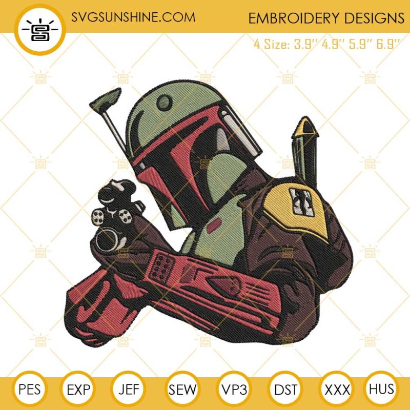 Boba Fett Embroidery Designs, The Mandalorian Star Wars Machine ...