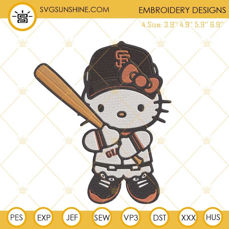 Hello Kitty San Francisco Giants Embroidery Designs, Hello Kitty ...