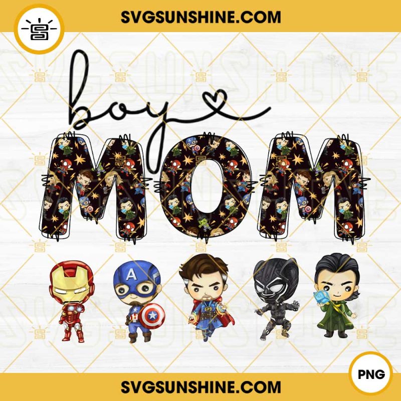 Boy Mom Super Heroes PNG, Super Heroes Boy Chibi PNG, Funny Mothers Day ...