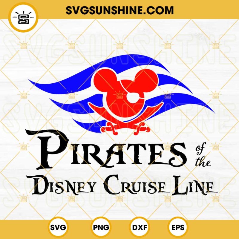 Pirates Of The Disney Cruise Line SVG, Mickey Mouse Pirate Flag SVG ...