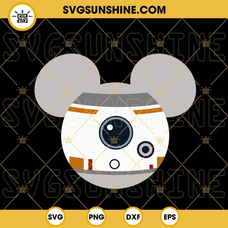 BB8 Mickey Mouse SVG, Disney Star Wars Robot SVG PNG DXF EPS Cricut ...