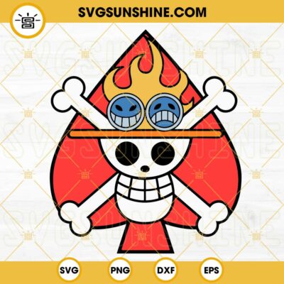 Portgas D Ace Logo SVG, One Piece SVG, Anime SVG PNG DXF EPS Cricut