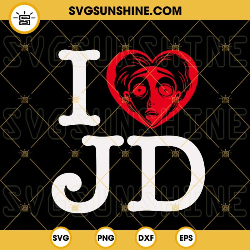 I Love JD Corpse Bride SVG, Victor Van Dort SVG, Johnny Depp Love SVG ...