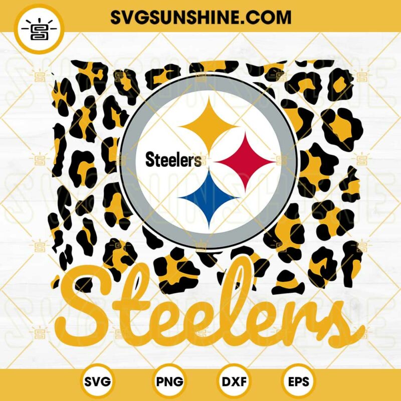 Steelers Leopard Pattern SVG, Pittsburgh Steelers Logo SVG, American ...