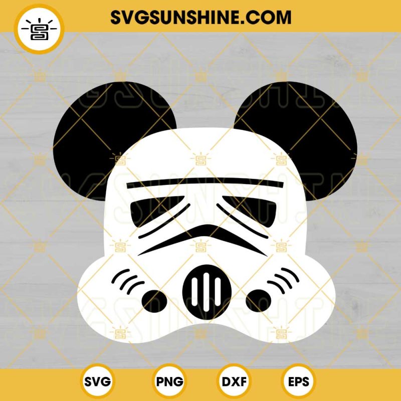 Stormtrooper Mickey Mouse Ears SVG, Stormtrooper SVG, Star Wars Disney ...