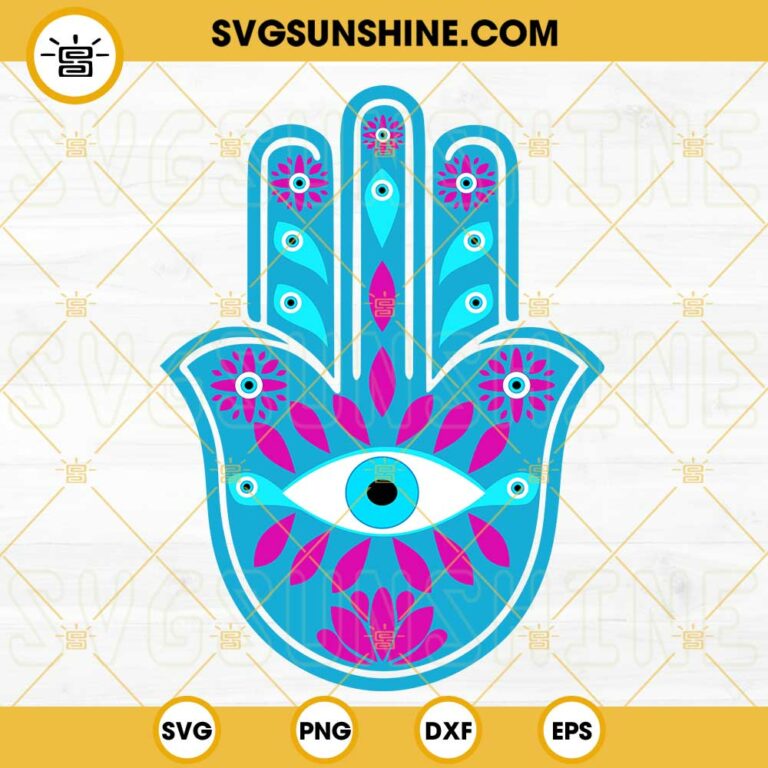 Fatima Hand SVG, Hamsa SVG, Protection Symbol SVG, Evil Eye SVG PNG DXF ...
