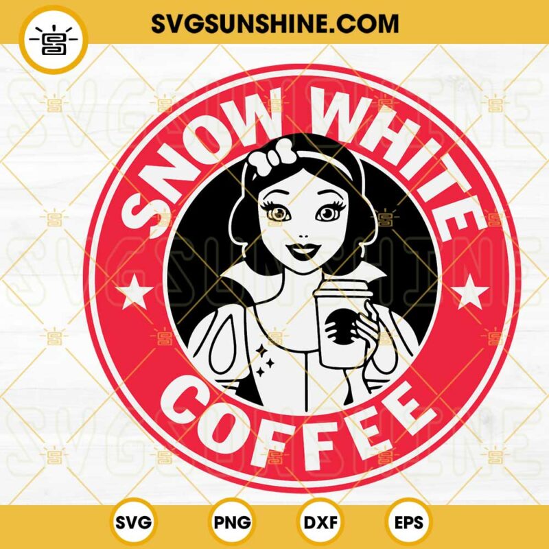 Snow White Coffee Starbucks Logo SVG, Snow White And The Seven Dwarfs ...