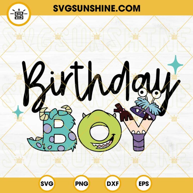 Birthday Boy Monsters Inc SVG, Monsters Family SVG, Disney Birthday ...