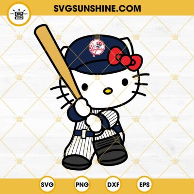 Hello Kitty New York Yankees SVG, Kitty Cat Yankees SVG PNG DXF EPS ...