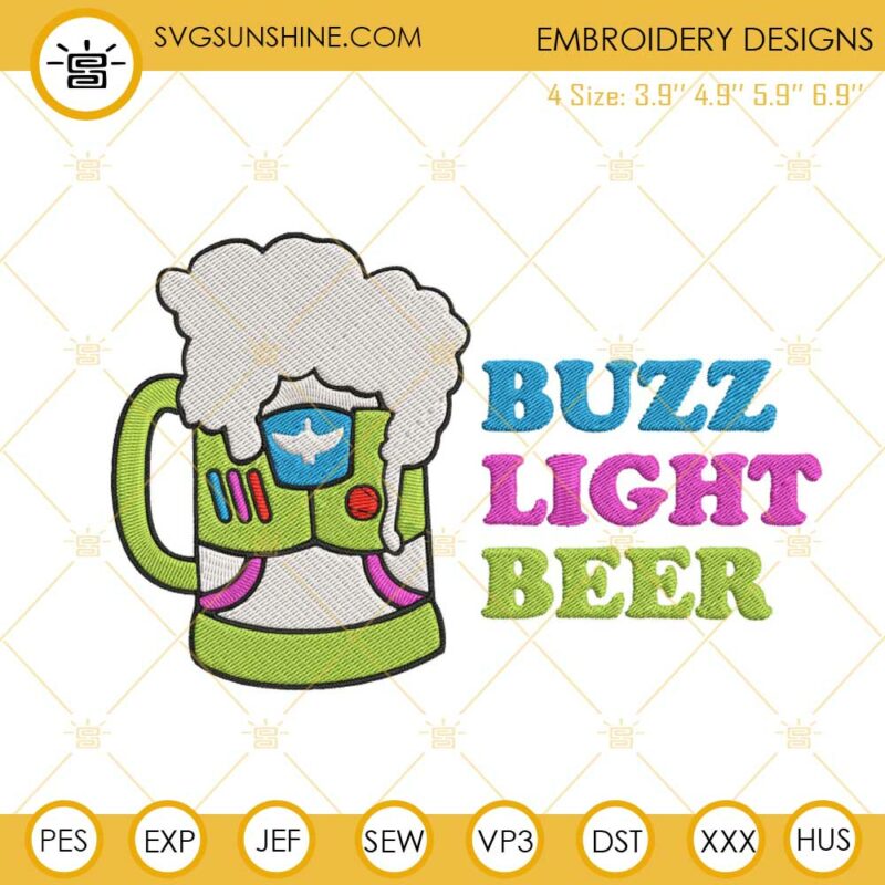 Buzz Light Beer Embroidery Designs, Buzz Lightyear Toy Story Drinks ...