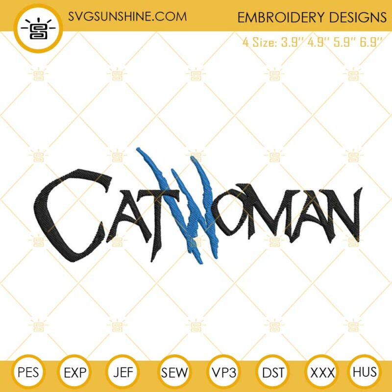 Catwoman Logo Embroidery Designs, Superhero DC Comics Machine ...