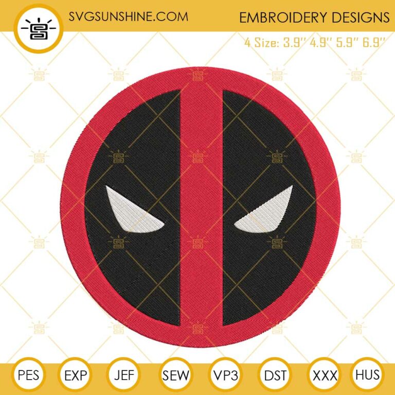 Deadpool Logo Embroidery Designs, American Superhero Marvel Machine ...